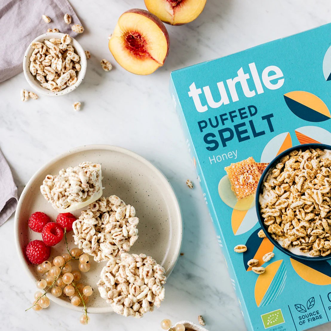 Turtle Puffed Spelt - spelt met honing • Bionest